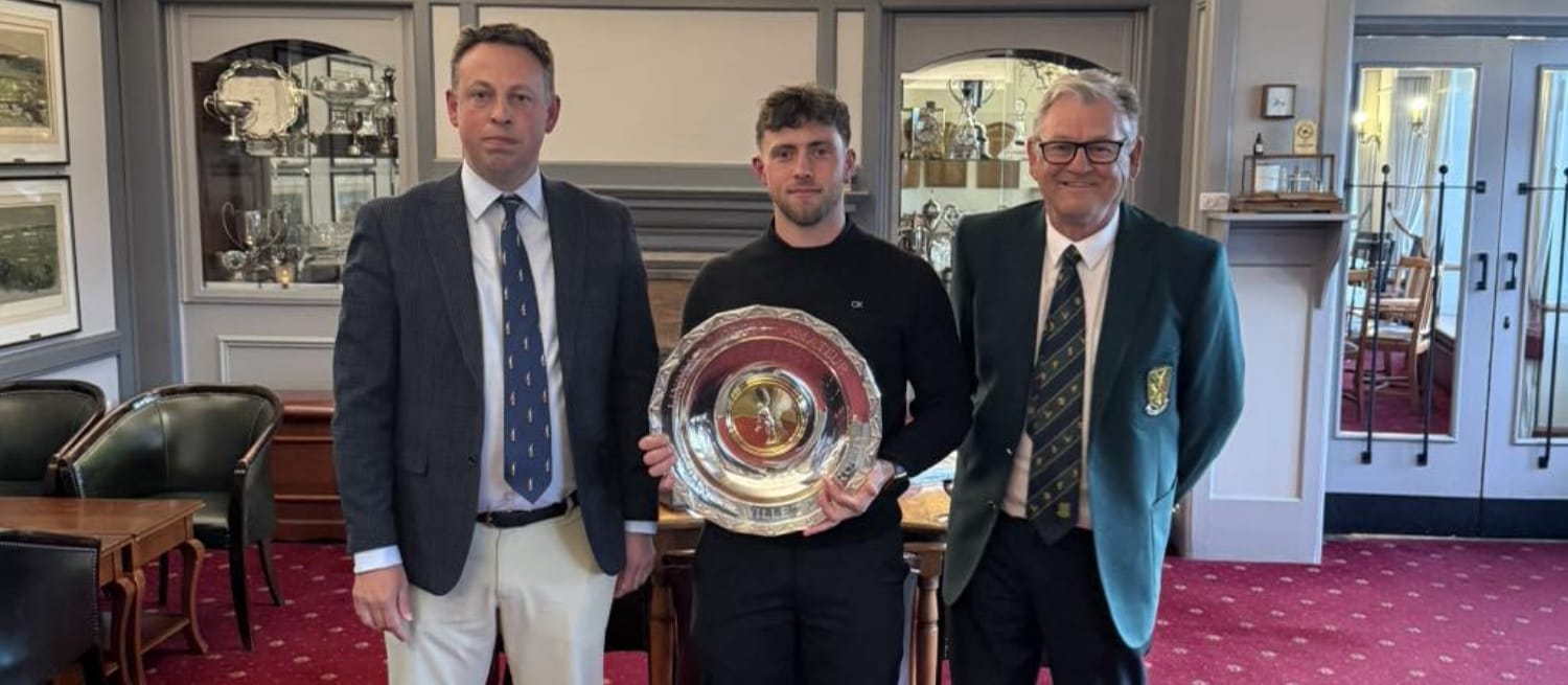 Adam Barnard wins the Danny Willett Salver at Workshop & Lindrick