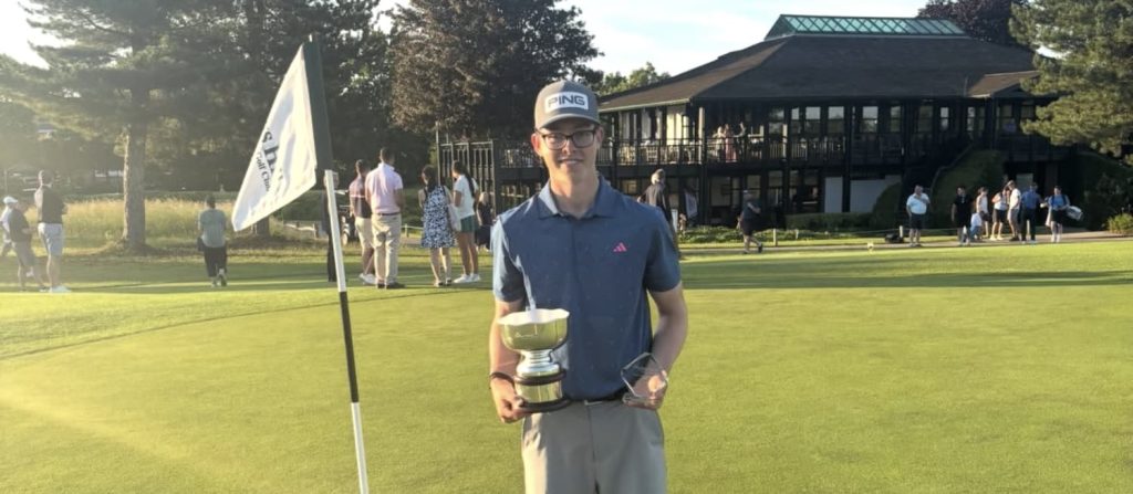 George Cooper wins under-16 boys’ trophy at the Sir Henry Cooper